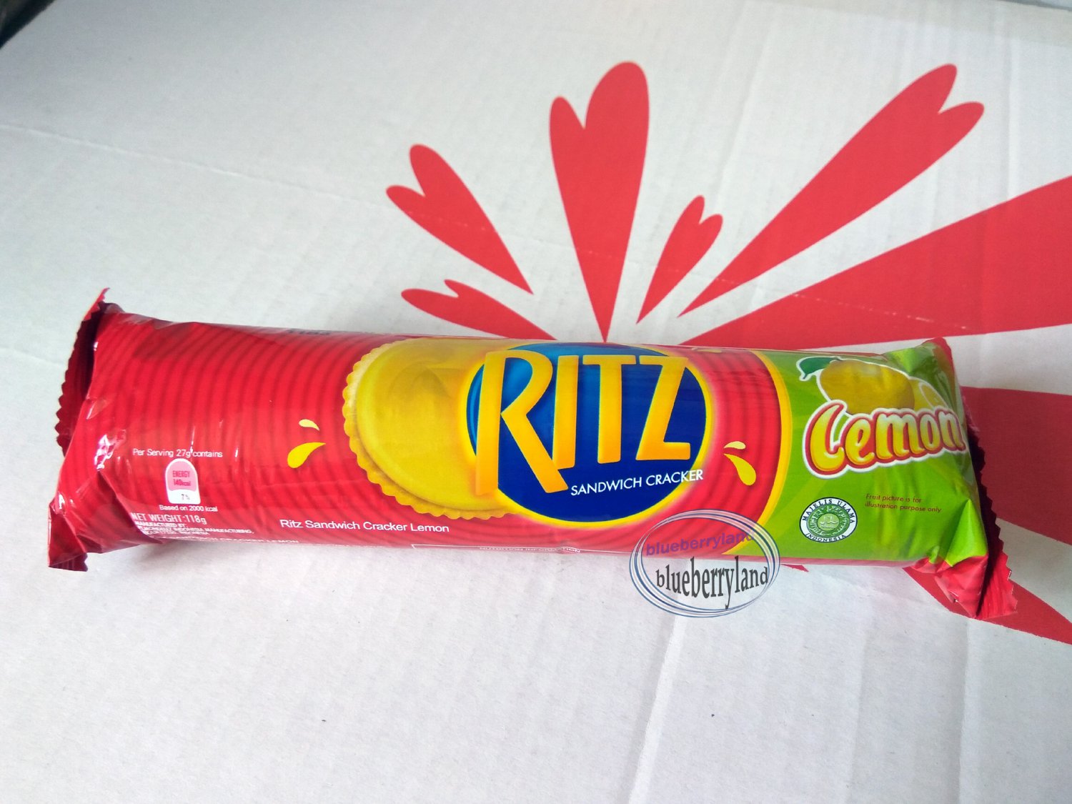 Ritz Sandwich Cracker Lemon cookie Biscuit 2 rolls packs