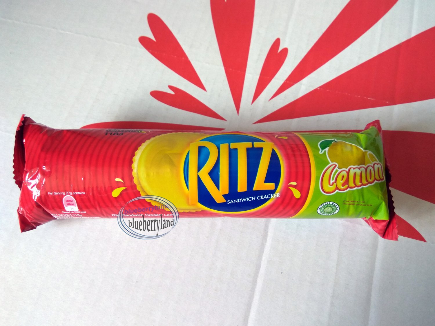 Ritz Sandwich Cracker Lemon cookie Biscuit 2 rolls packs