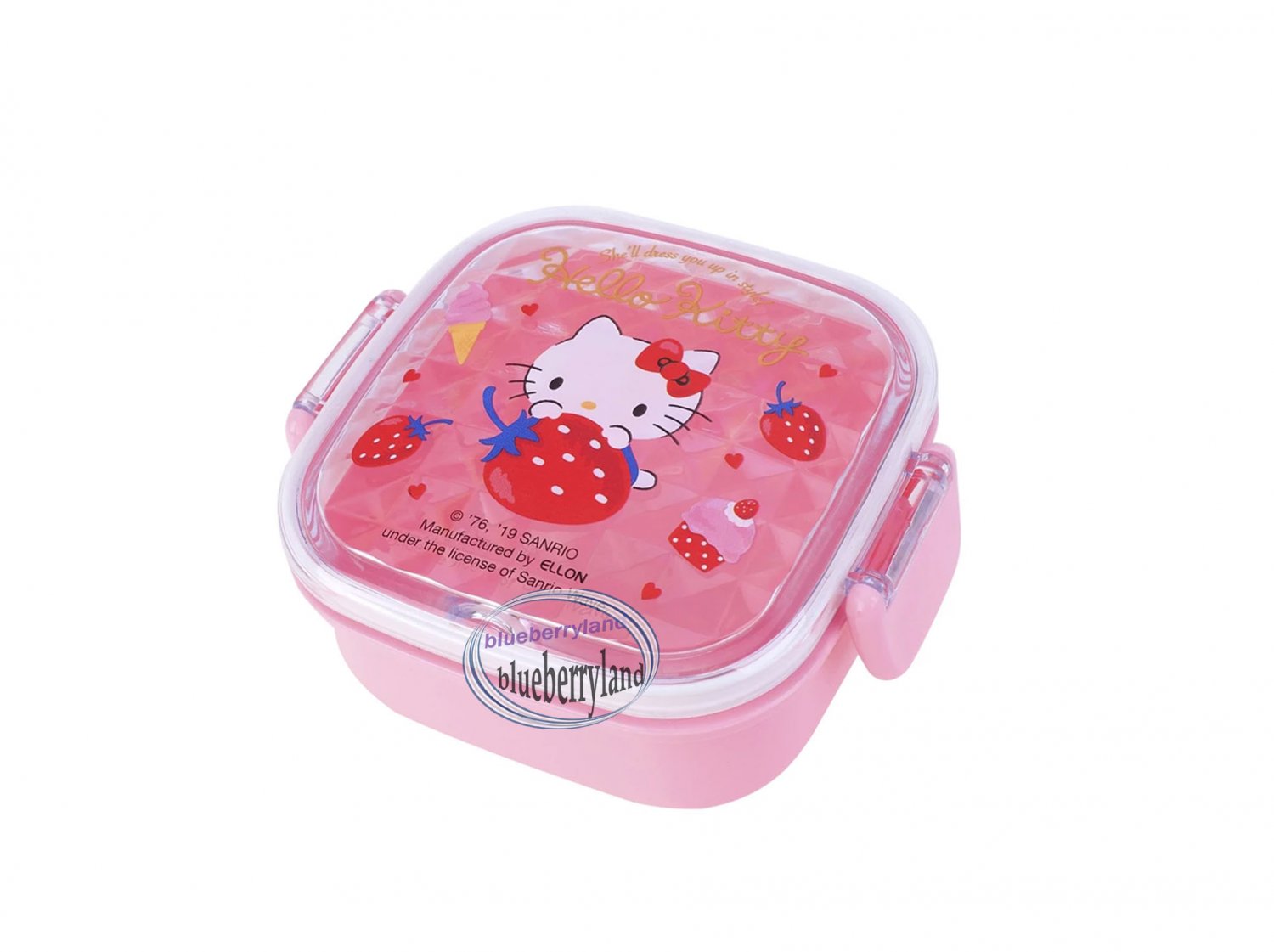 Sanrio Hello Kitty Square Plastic Box FOOD STORAGE CONTAINER case ...