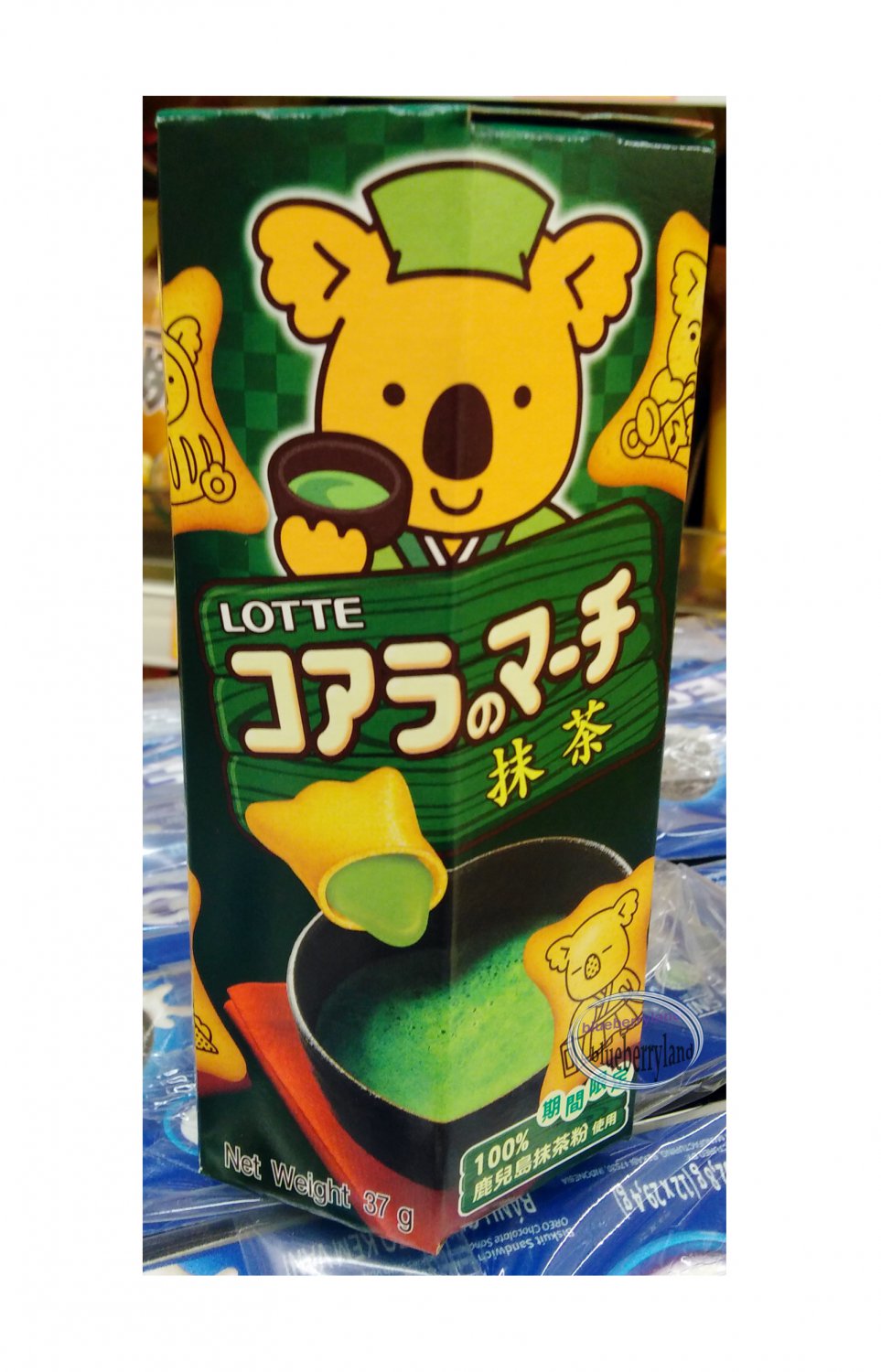 Lotte Koala's March Matcha Green Tea flavor Chocolate snack sweets ...