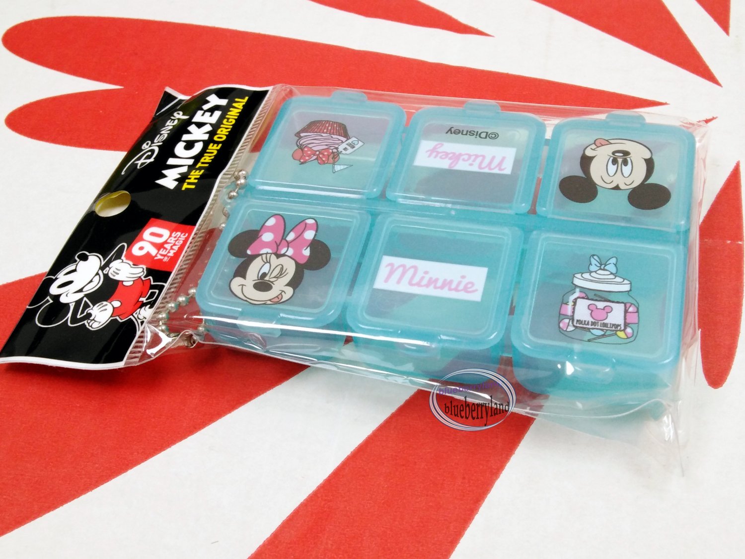 Disney Mickey & Minnie Mouse Pill Box Case holder dispenser Medication ...
