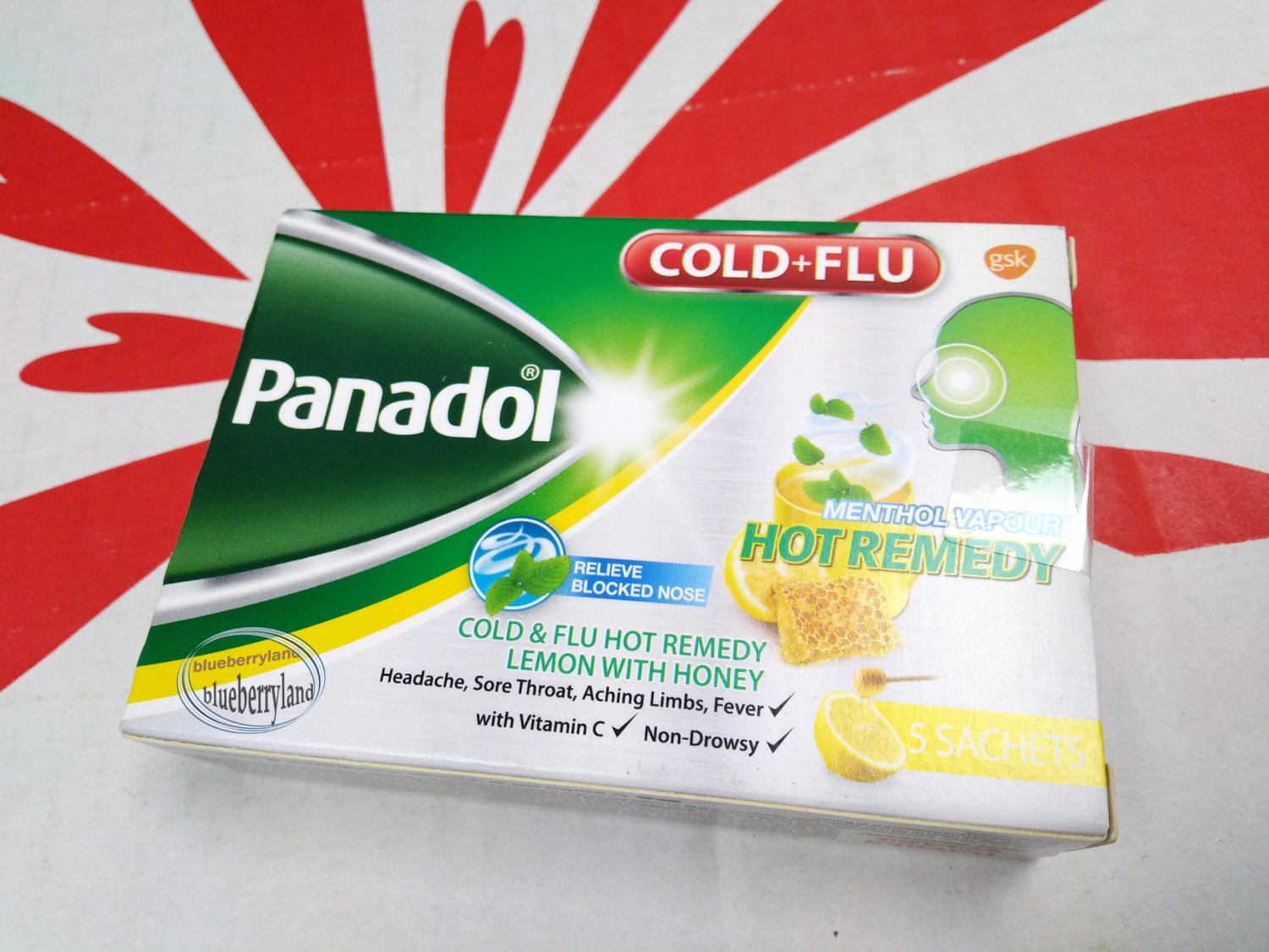 Panadol Cold + Flu Hot Remedy Lemon & Honey 必理痛傷風感冒熱飲蜜糖檸檬味