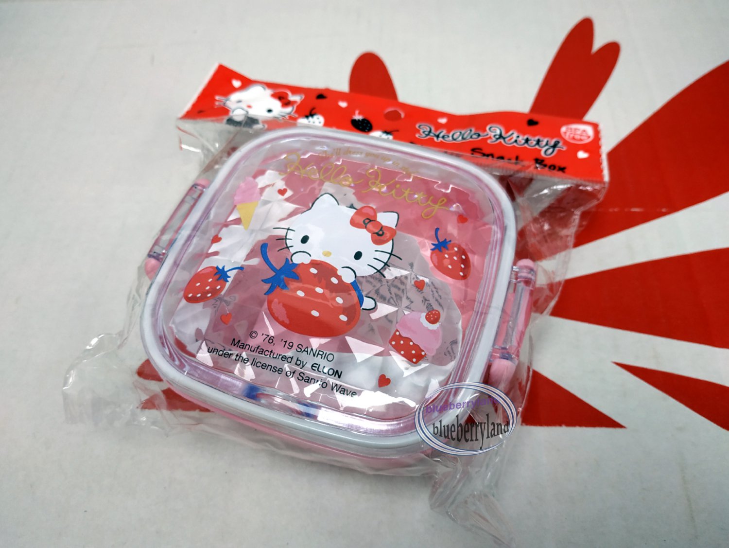 Sanrio Hello Kitty Square Plastic Box FOOD STORAGE CONTAINER case ...