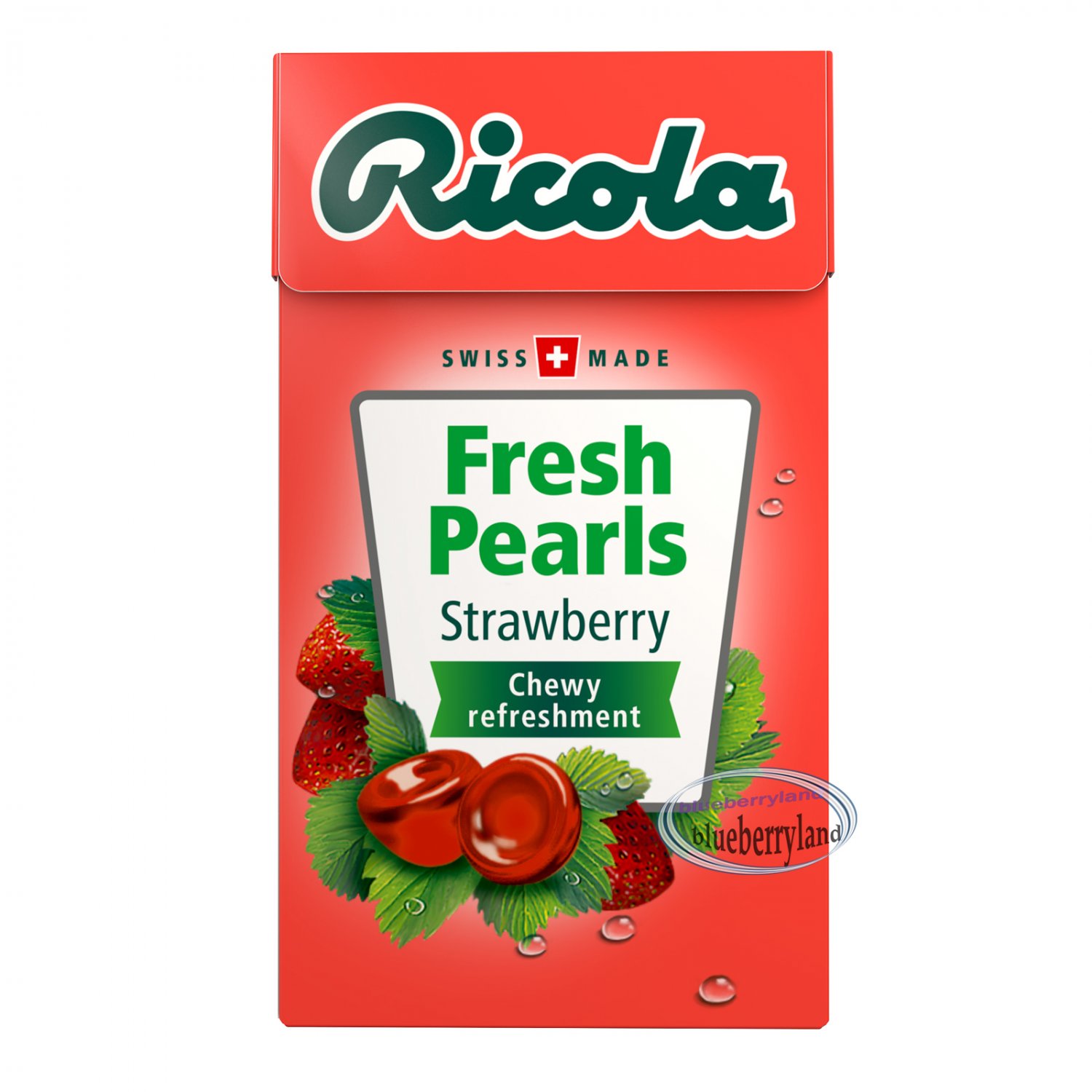 Ricola Swiss Herbal Sugar-free Mint Strawberry Pearls Candy 2 boxes Candies snack sweet