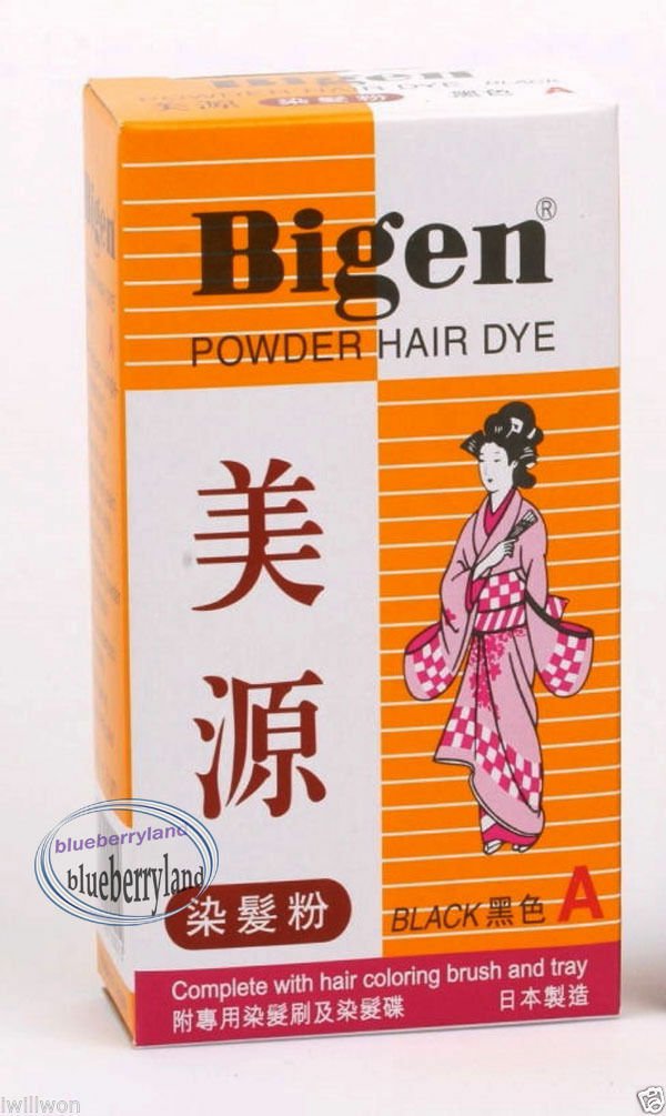 2x Bigen Powder Hair Dye Black Color (A) 6g Japan Hair care Styling ...