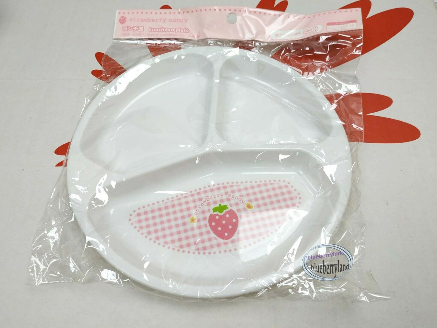 Strawberry Candy Luncheon 3 section Plate kids Lunch Dinner Snack ...