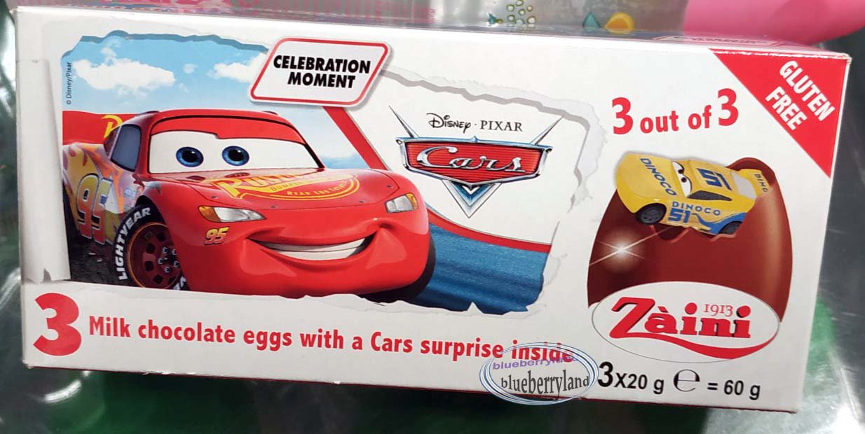 Zaini Disney Pixar Cars Chocolate Surprise 3 Eggs With Toy Figure ...