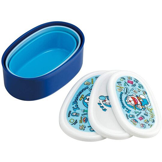 Japan Doraemon Bento Lunch Box Food Storage Container case 3pc set ...