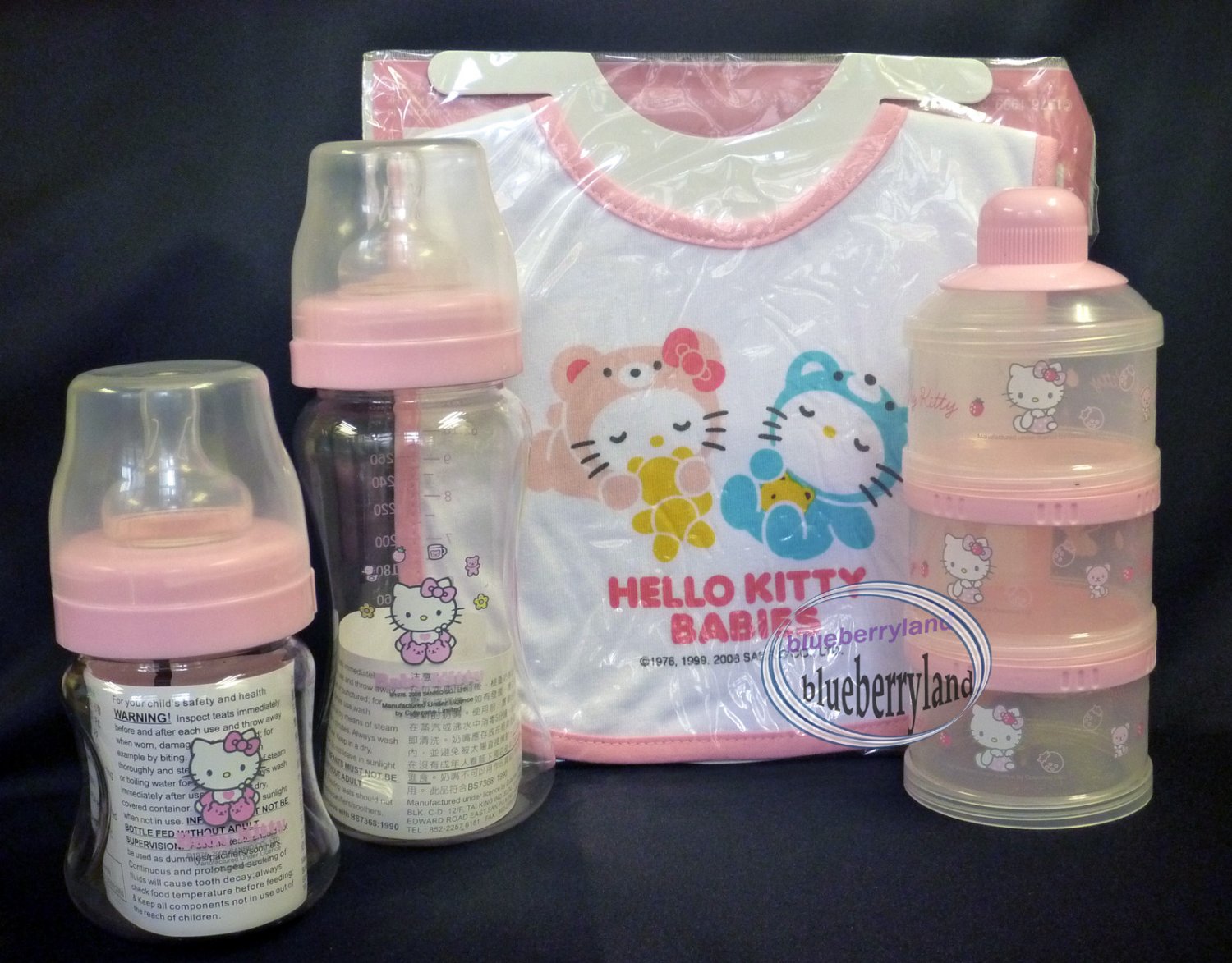 Sanrio HELLO KITTY Baby Girl Feeding Bottles & milk powder container ...