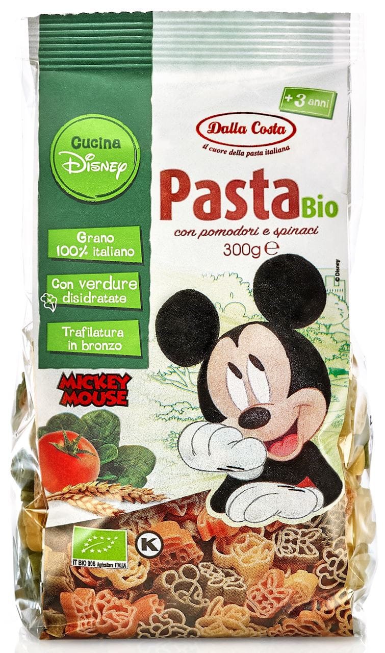 Disney MICKEY MOUSE & Friends Organic Pasta with Tomato & Spinach 300g ...