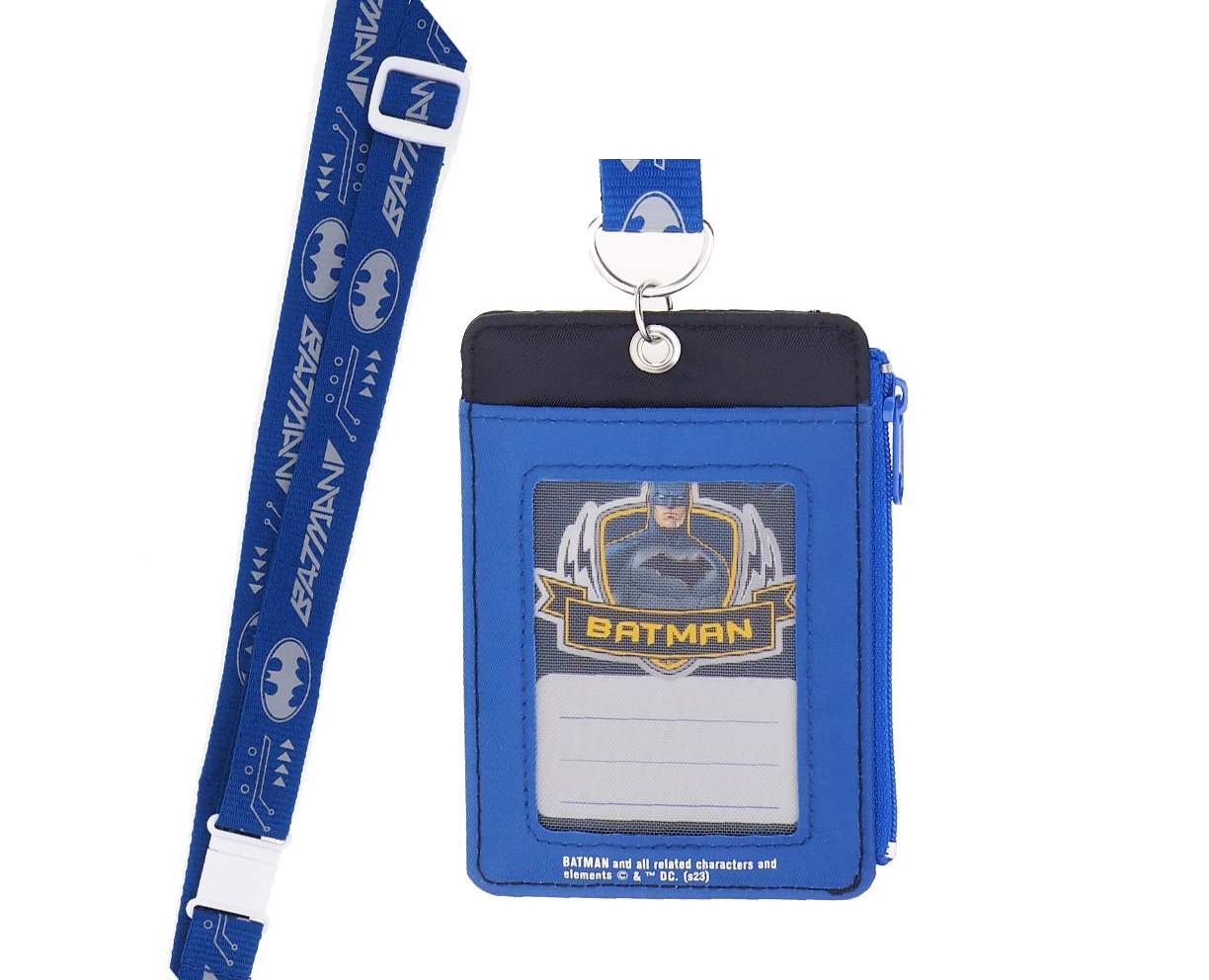 Batman Lanyard Name Tag Card Holder with Neck Strap school work bus ...