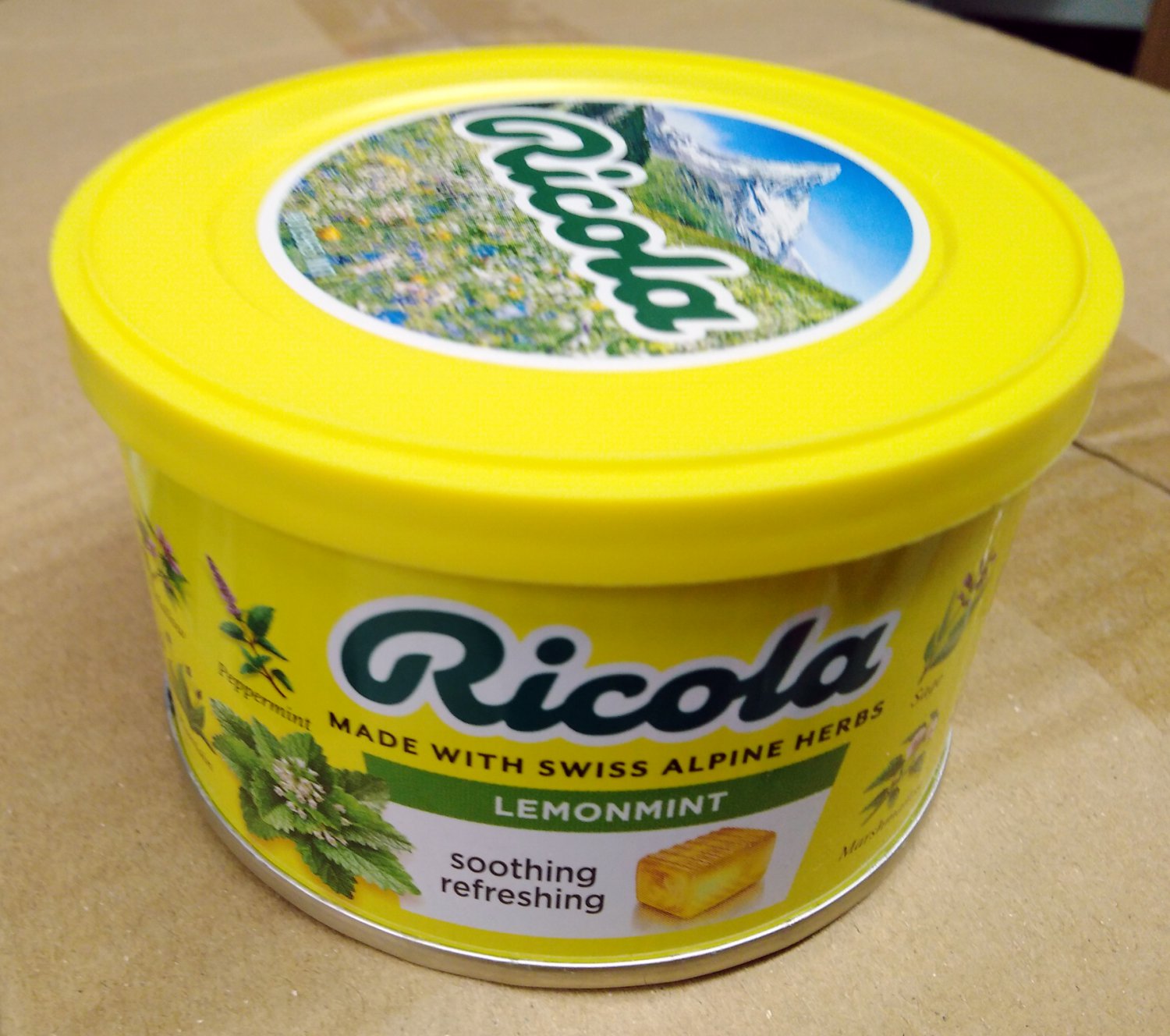 Ricola Swiss Herb Lozenges Sugar free LEMON Mint Drops Candy Candies snack sweet
