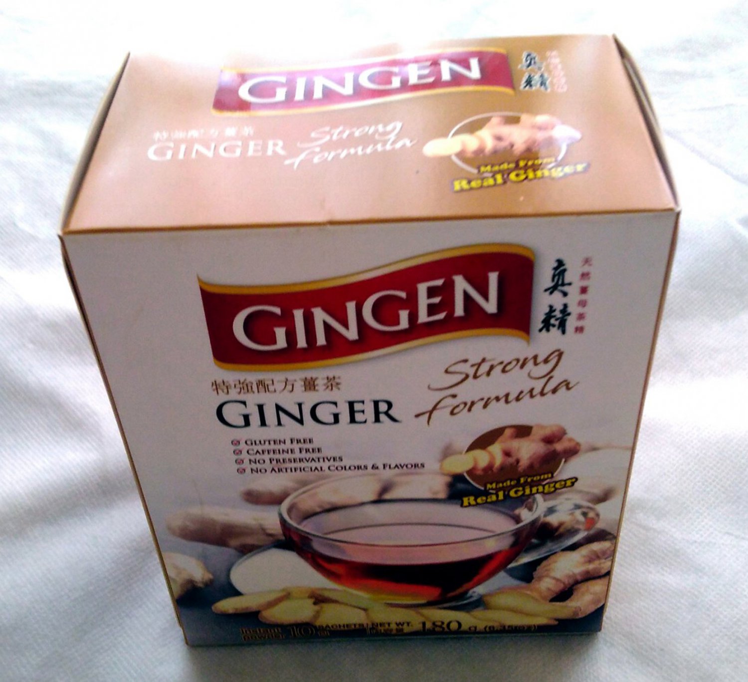GINGEN Natural Products STRONG Ginger Tea Instant Drink mix Beverages ...
