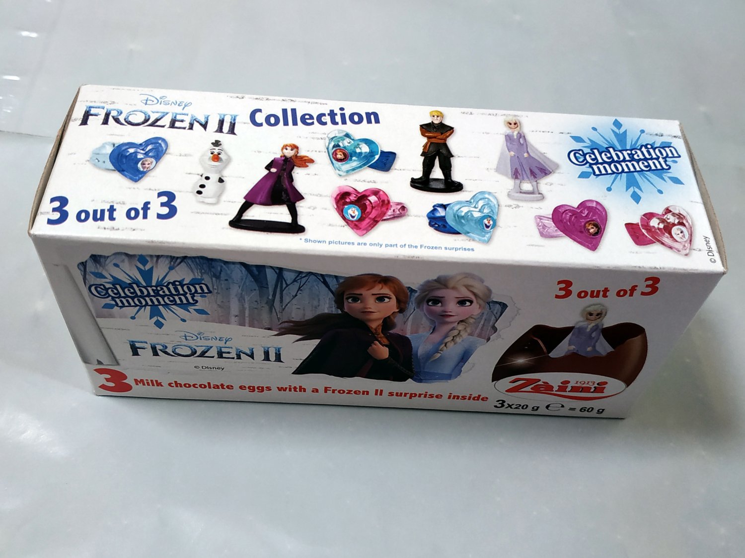 Zaini Disney FROZEN II Chocolate Surprise 3 Eggs With Toy Figure Inside ...