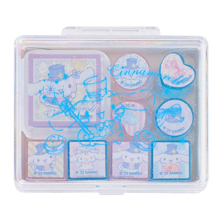 Sanrio Cinnamoroll 8 pieces EVA Stamps with ink pads Mini Stamp sets ...