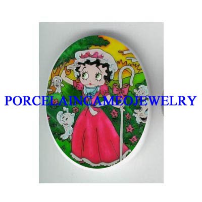 Little Bo Peep BETTY BOOP PUPPY DOG* UNSET CAMEO PORCELAIN CAB