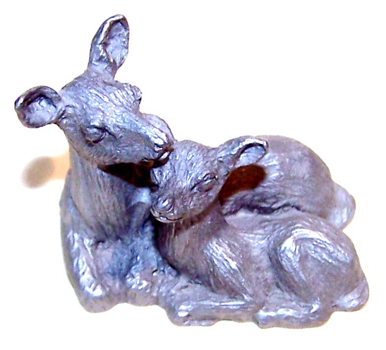Vintage 1981 Spoontiques Pewter Deer Figurine - #192
