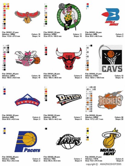 NBA LOGO (1) - 23 EMBROIDERY DESIGNS INSTANT DOWNLOAD