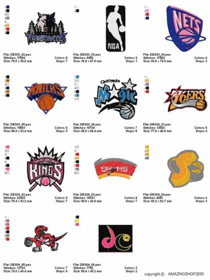 NBA LOGO (1) - 23 EMBROIDERY DESIGNS INSTANT DOWNLOAD