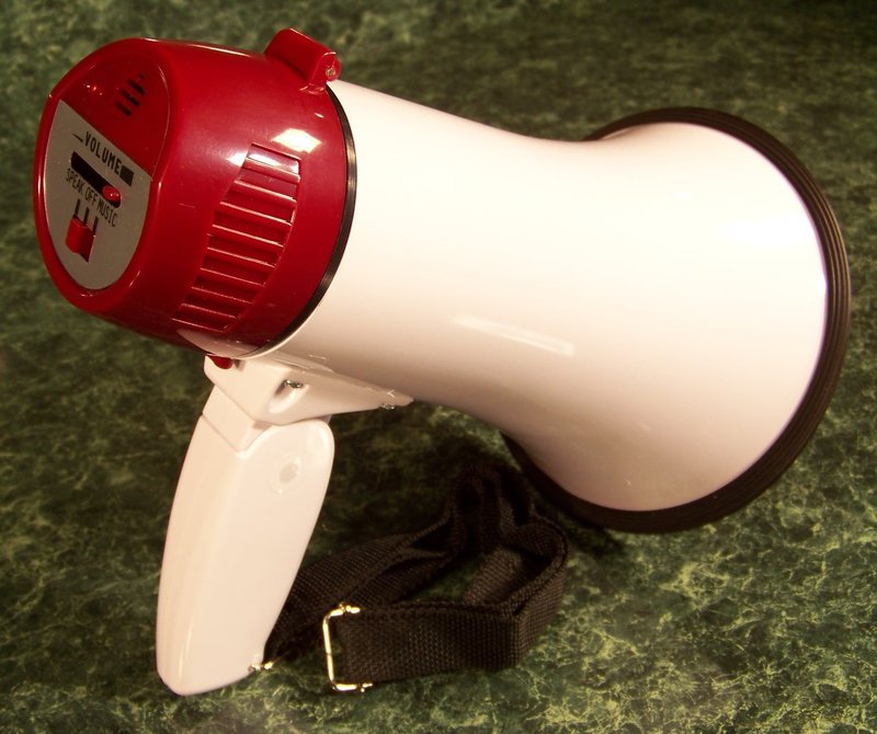 Mini MEGAPHONE BULLHORN with MUSIC Mega Bull Horn small but very loud
