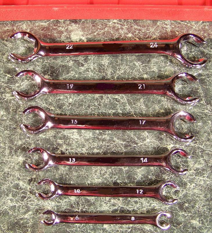 6pc METRIC Offset FLARE NUT LINE WRENCH SET w/ Case New