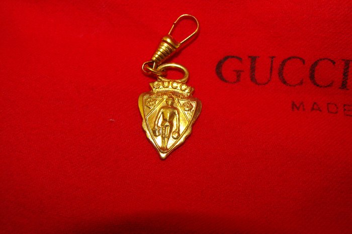 VINTAGE Authentic GUCCI Zip Pull Purse Charm Bag Fob Keychain