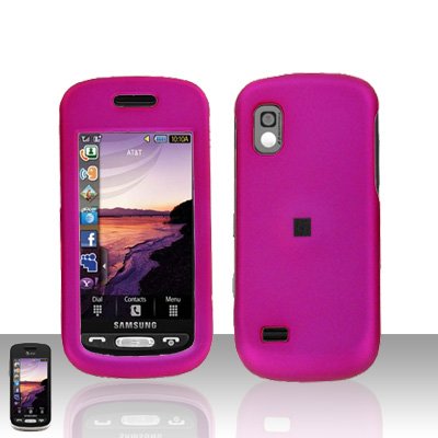 Pink Cover Case Rubberized Snap on Protector for Samsung Solstice A887