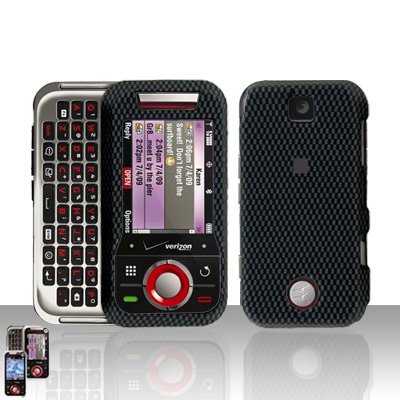 Carbon Fiber Cover Case Hard Snap on Protector for Motorola Rival A455