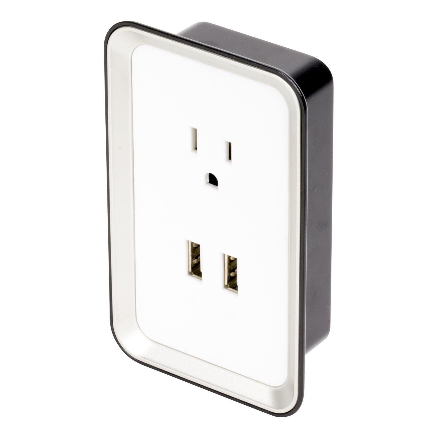 USB & Grounded AC Outlet Wall Plate