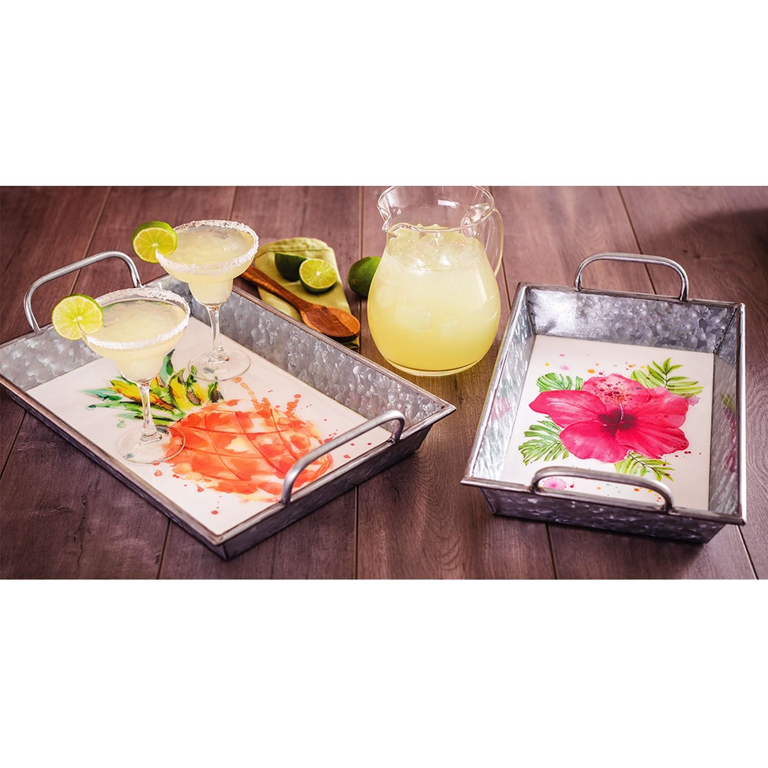 Serving Tray Set 2 PC,Tray,Bar,Kitchen,Platter,Trays