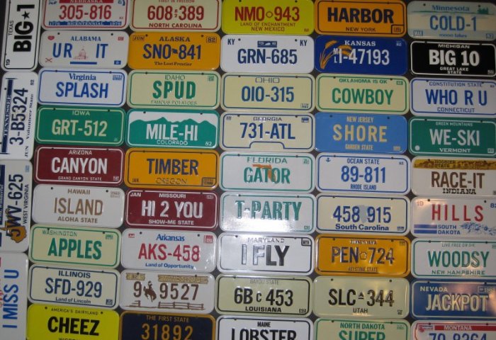 1982 POST CEREAL BOX BICYCLE STATE LICENSE PLATE OREGON