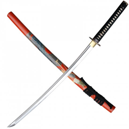 Hand Forged Japanese Samurai Warrior Phoenix Katana Sword Tsuba