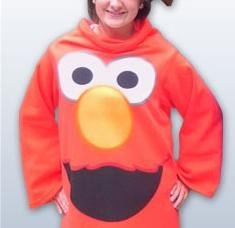 Sesame Street Elmo Fleece Snuggie Blanket Pajama Robe Small