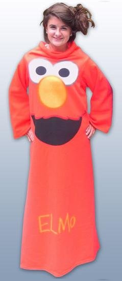Sesame Street Elmo Fleece Snuggie Blanket Pajama Robe Small