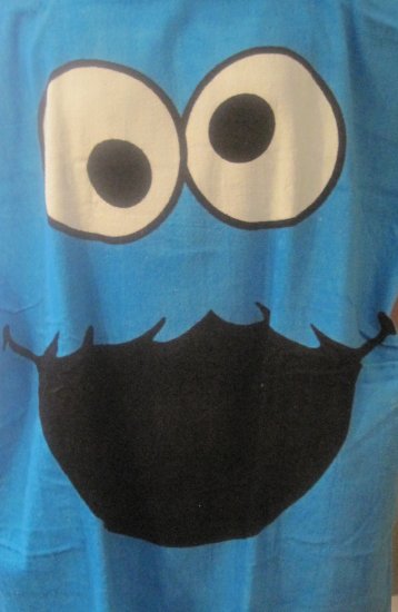 Sesame Street Cookie Monster Hooded Bath Beach Cotton Towel Robe
