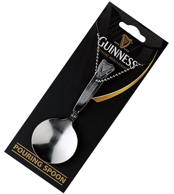 Guinness Beer Pint Glass Black Tan Recipe Pouring Spoon