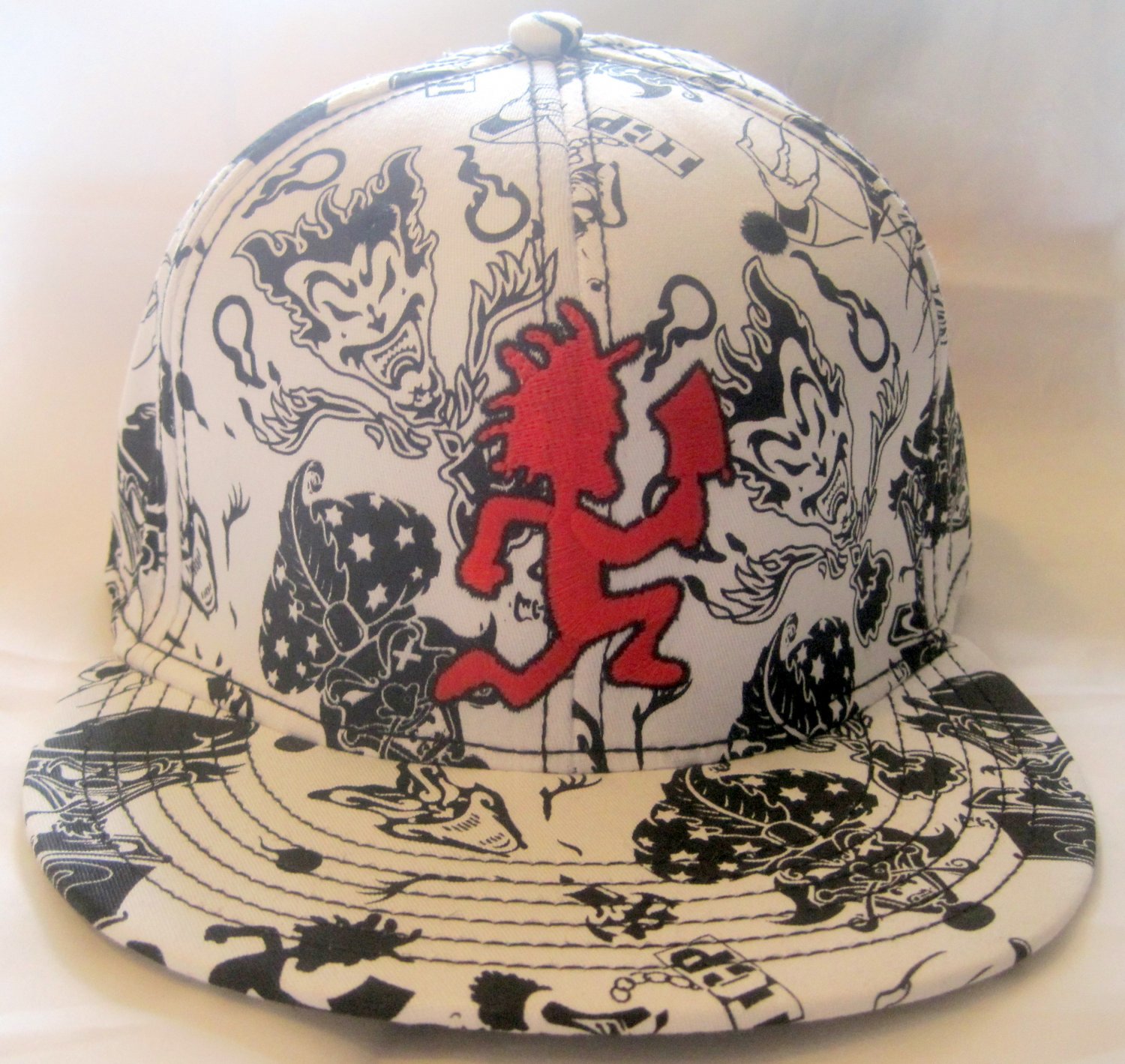 Insane Clown Posse ICP Concert Hatchetman Hat Cap Flex Fitted White