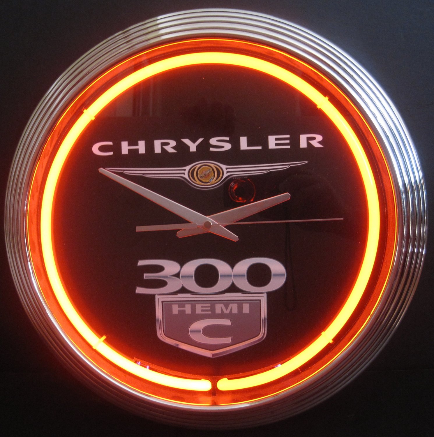 Chrysler 300 C Hemi Hood Ornament Fender Trunk Emblem Neon Clock Sign