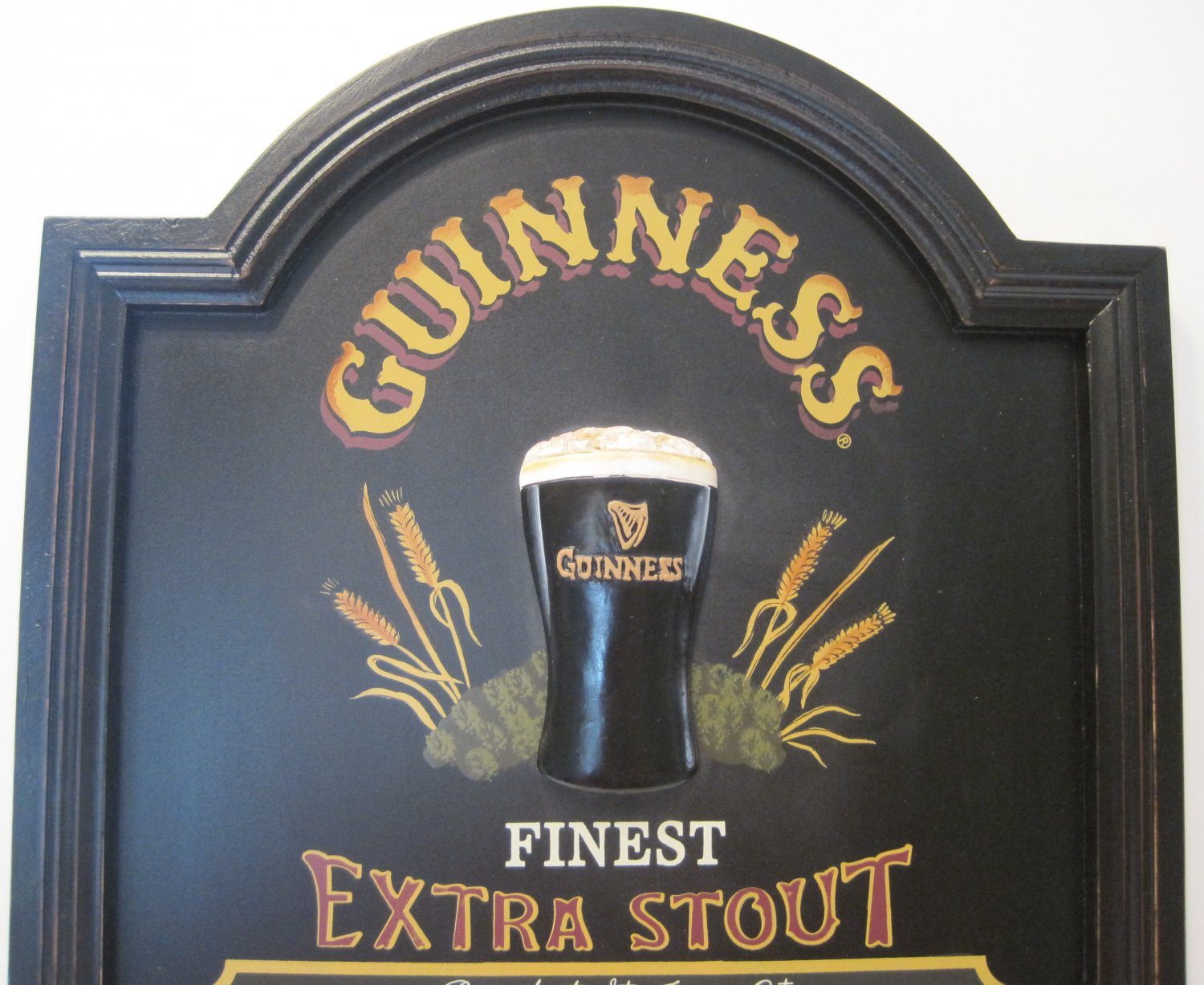 Guinness Irish Draught Beer Pint Glass 3D Pub Chalkboard Bar Sign