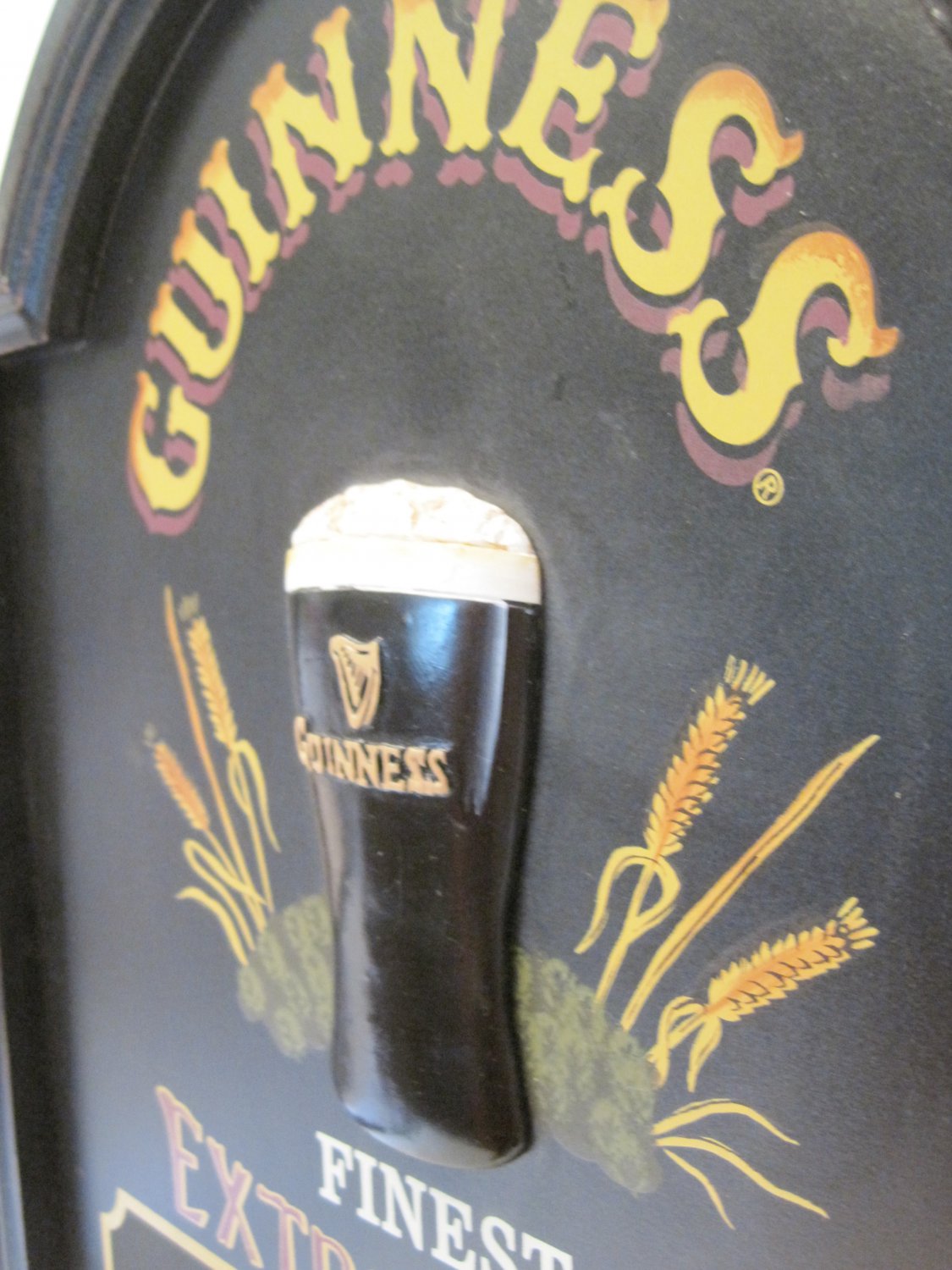 Guinness Irish Draught Beer Pint Glass 3D Pub Chalkboard Bar Sign