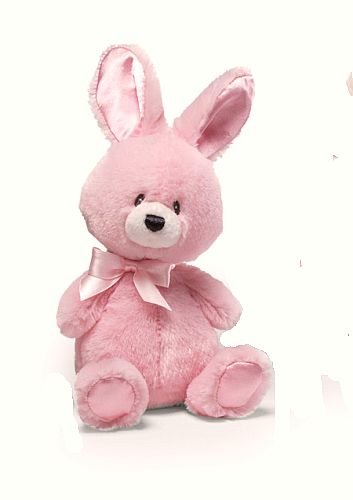 GUND Plush 6" PINK BUNNY Baby Rattle, EASTER, NEW, NWT