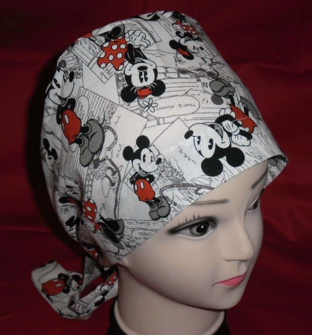 Pediatric Nurses Disney VINTAGE MICKEY MOUSE Surgical Scrubs Scrub Caps ...
