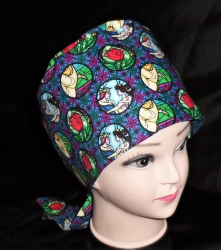 Made From Disney Beauty And The Beast Fabric Pediatric Nurses Scrubs ...
