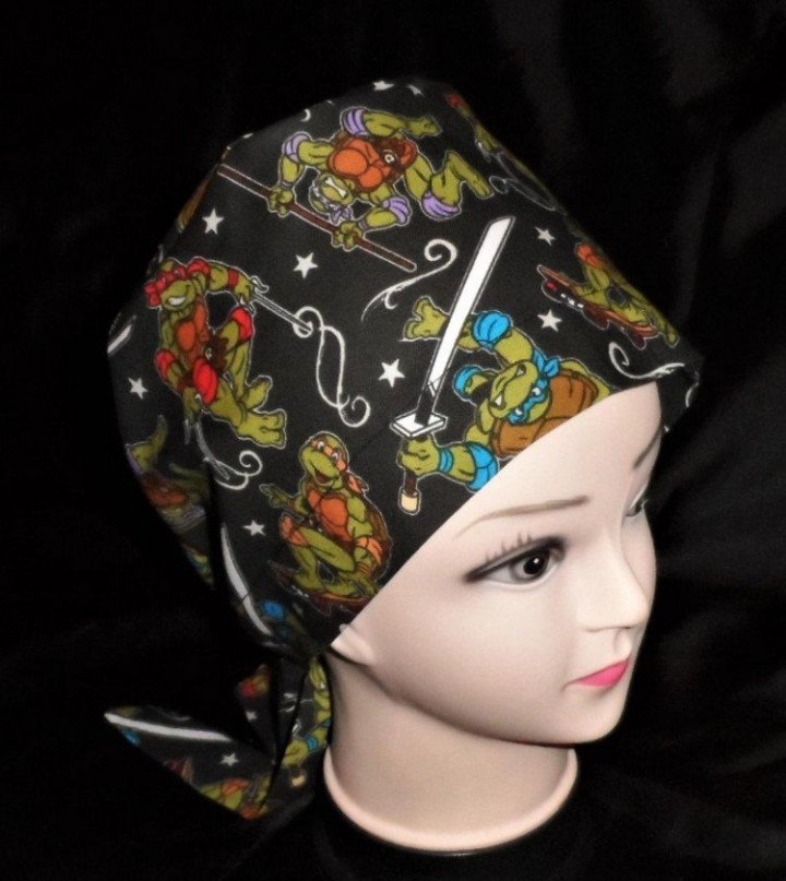 Nursing Caps Mutant Ninja Turtles Nurses Scrubs Hats Pixie Scrub Caps ...