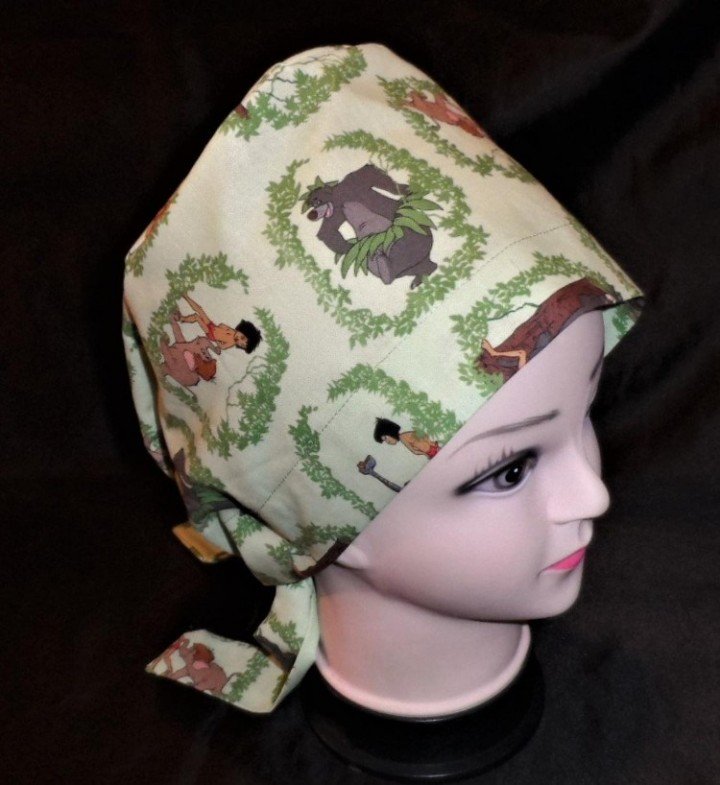 Pediatric Nurses Scrubs Hats Pixie Scrub Caps Surgical Cap The Jungle Book