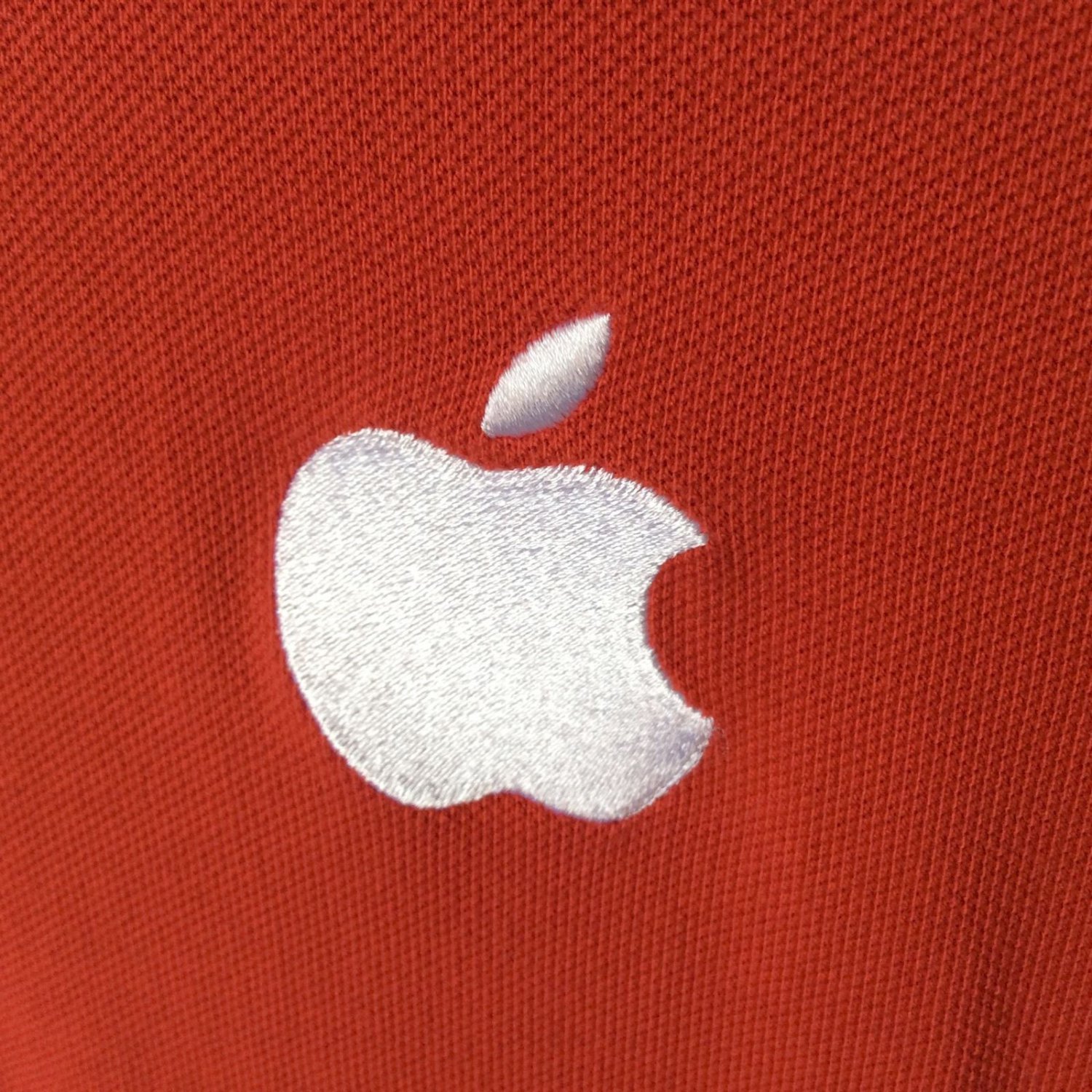 Apple Store Mac Genius Employee Shirt Red Pique Embroidered Logo Women ...