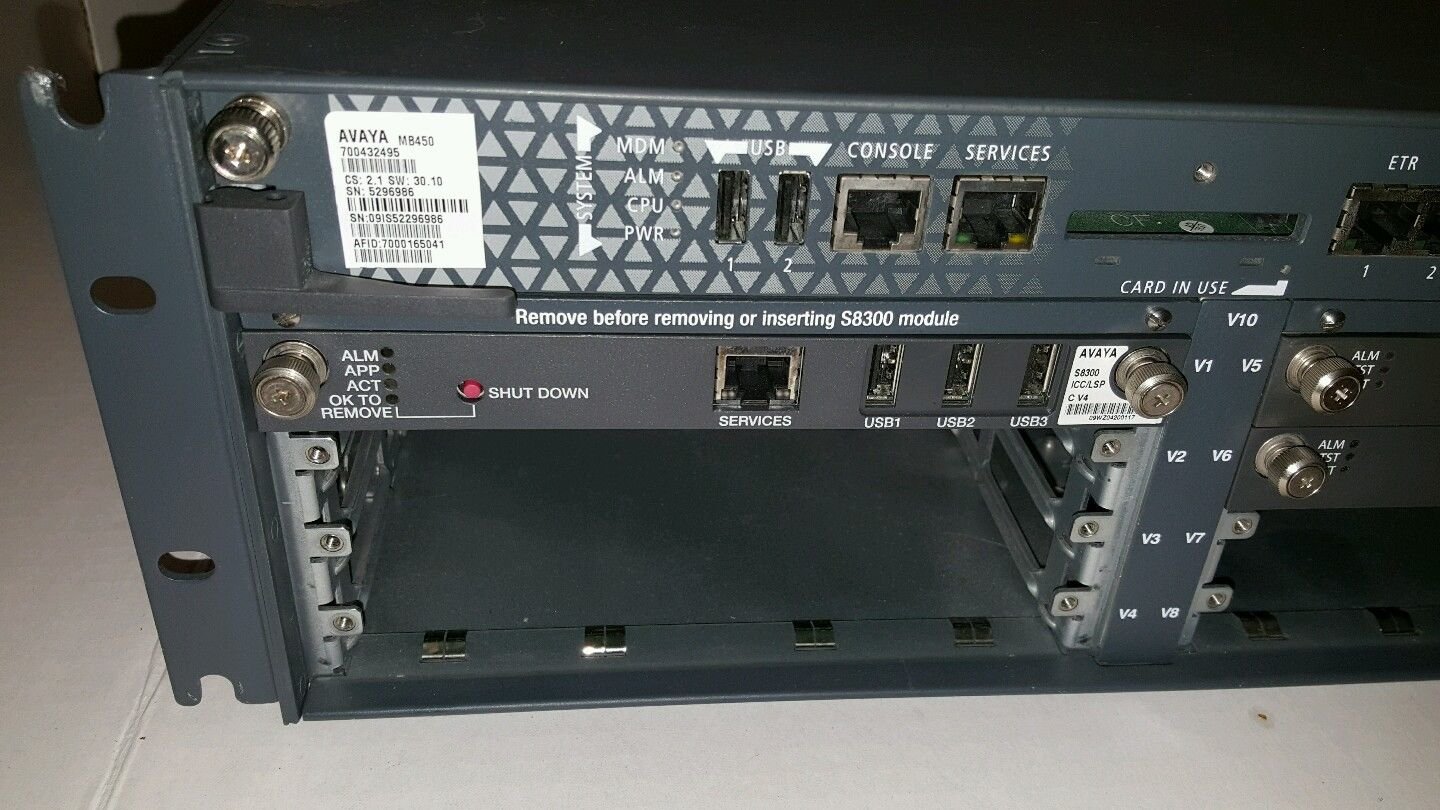 AVAYA G450 PHONE SYSTEM W/ MB450 MP80 PS4504 POWER SUPPLY MM716 & MM717 ...