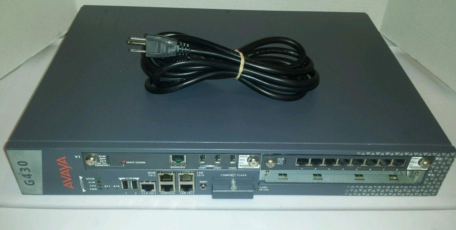 Avaya G430 Gateway Server w/ S8300D MM710B and MM711 Media Module