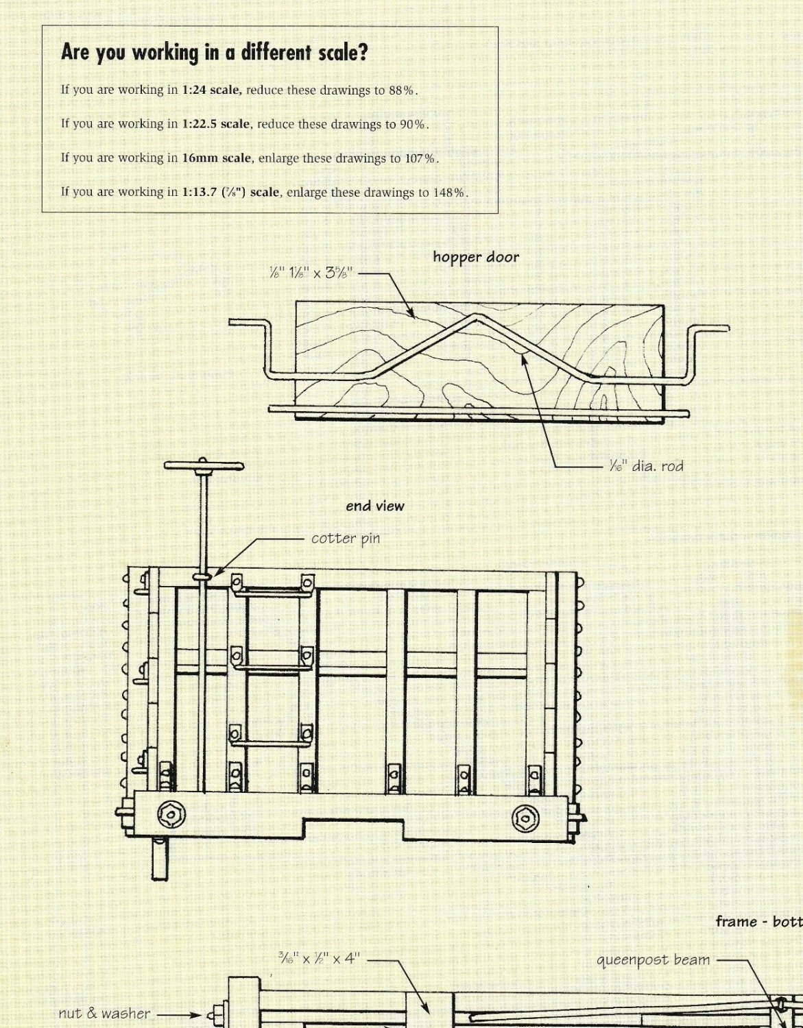 Plans for F-SCALE (1:20.3) COAL HOPPER by Ted Stinson Plan Set #65