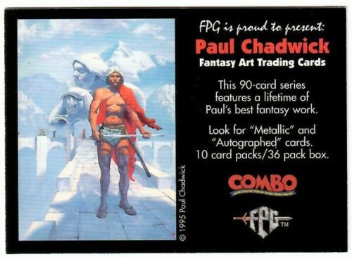 PAUL CHADWICK Fantasy Art Promo Trading Card © 1995
